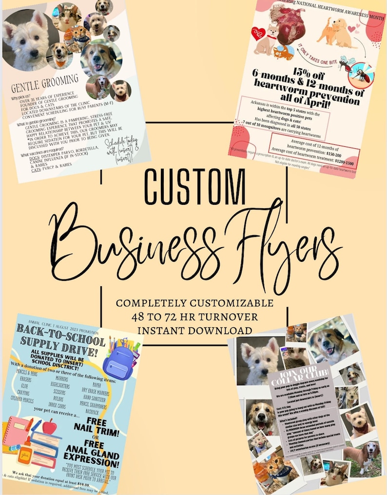Custom Business Flyers / Small Business Ad - Etsy