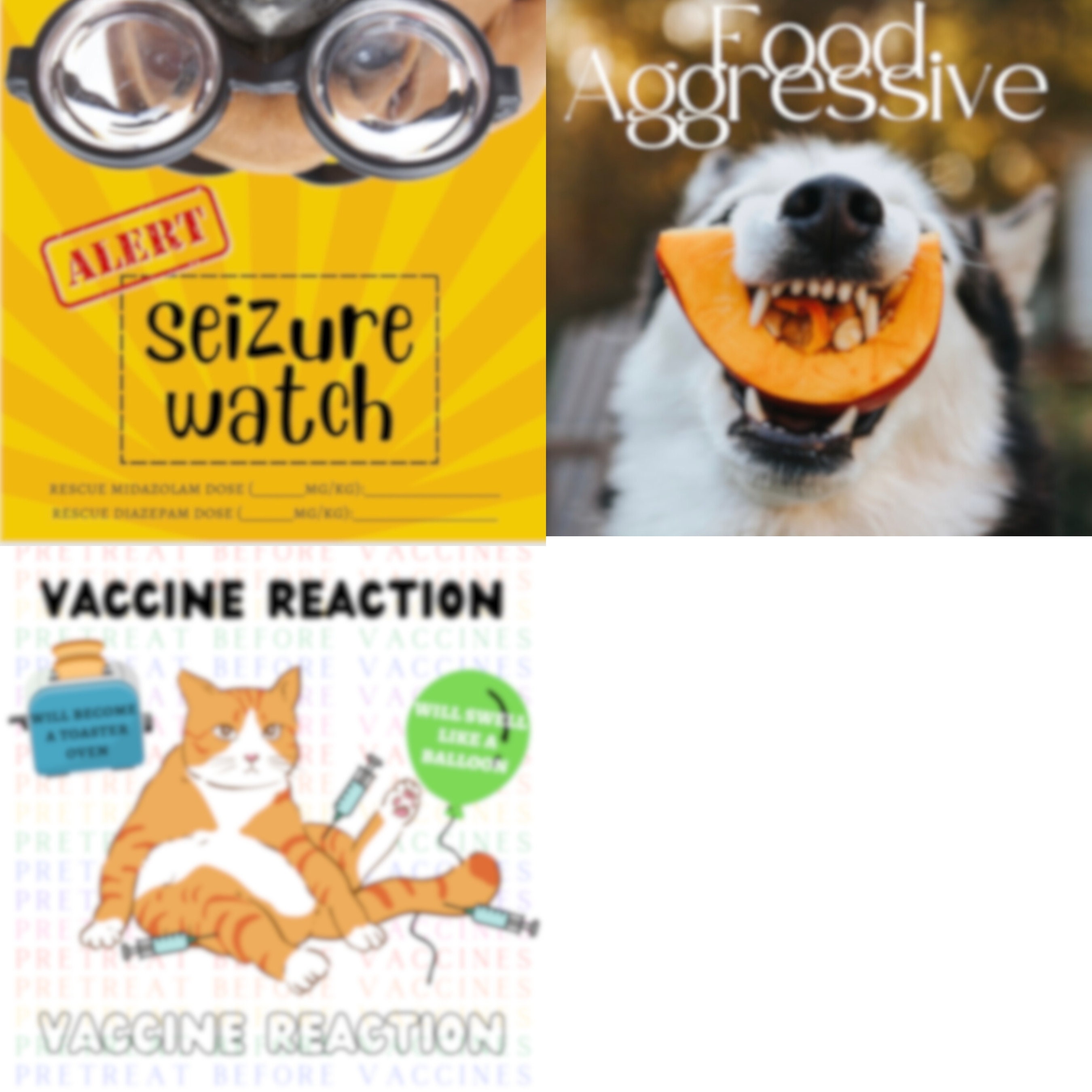 Vet Med Cage Cards Downloadable / Patient Kennel Alert - Etsy