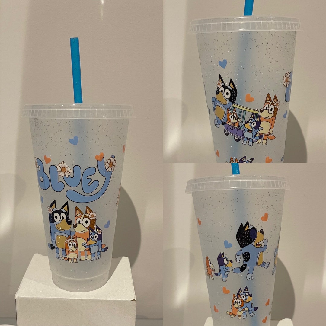 Starbucks Cold Cup Blue Dog Design Bluey - Etsy