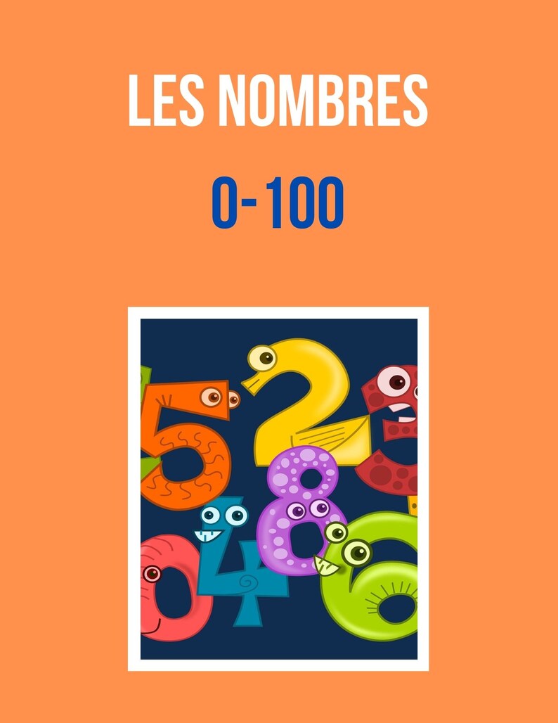 Les Nombres 0-100 - Etsy