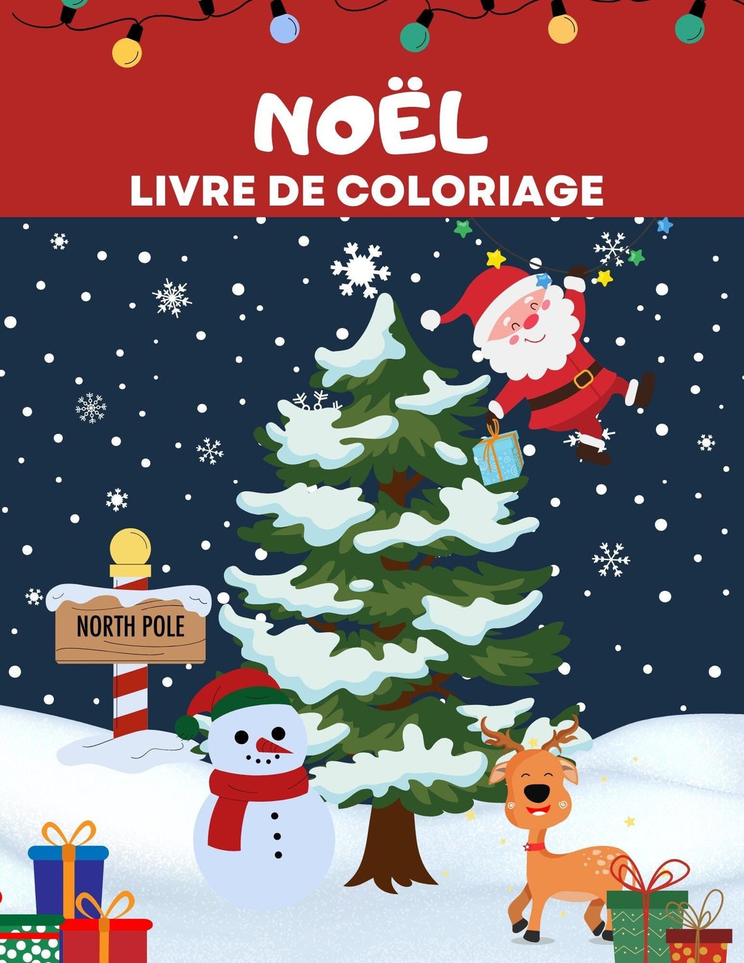 Christmas Colourful Illustrated French Colouring Book - Etsy