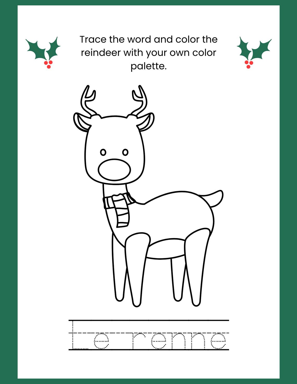 Fun Christmas Tracing French Colouring Book - Etsy Canada