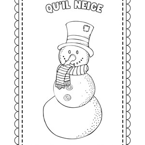 Christmas Colourful Illustrated French Colouring Book - Etsy