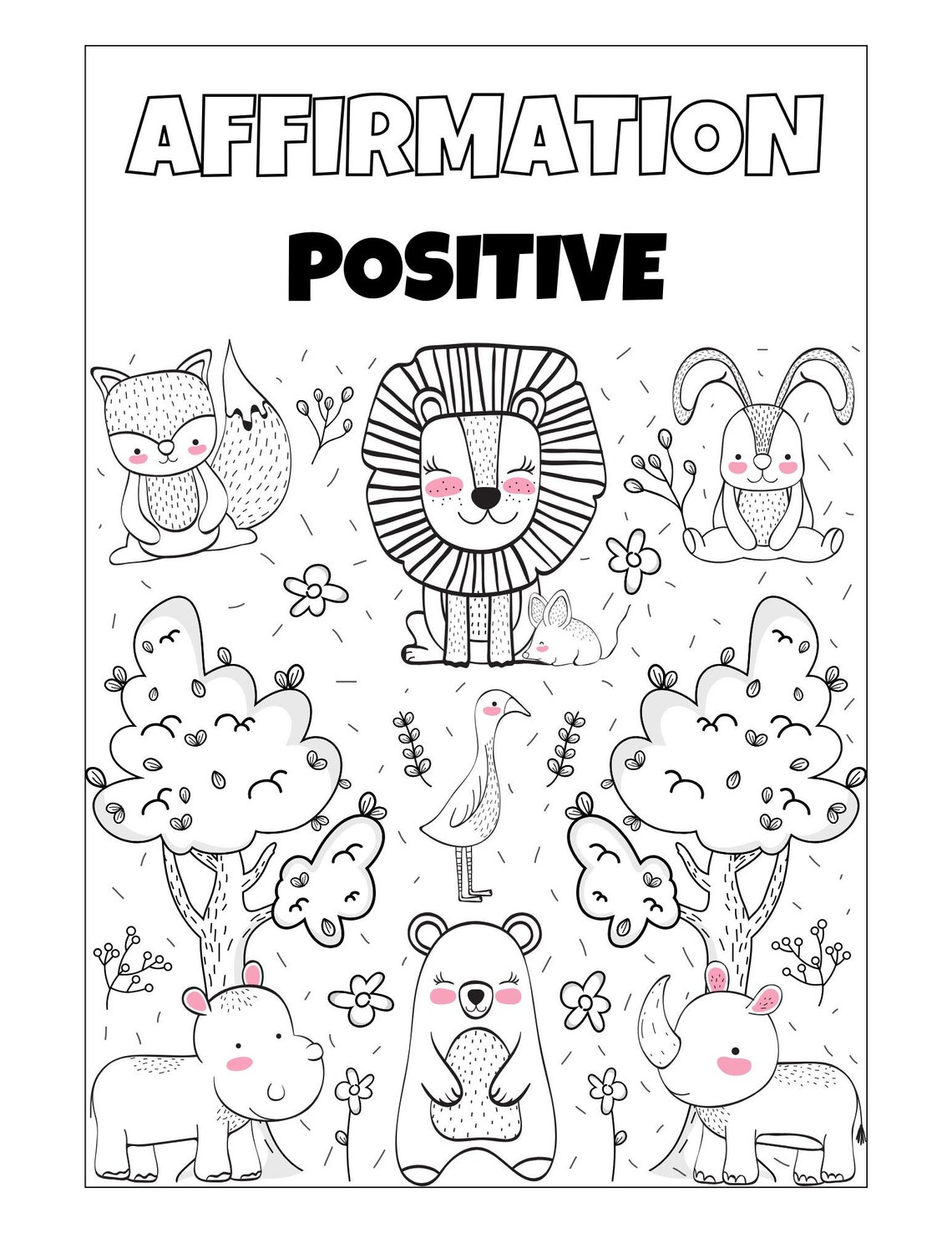 Positive Affirmations French Colouring Book - Etsy Canada