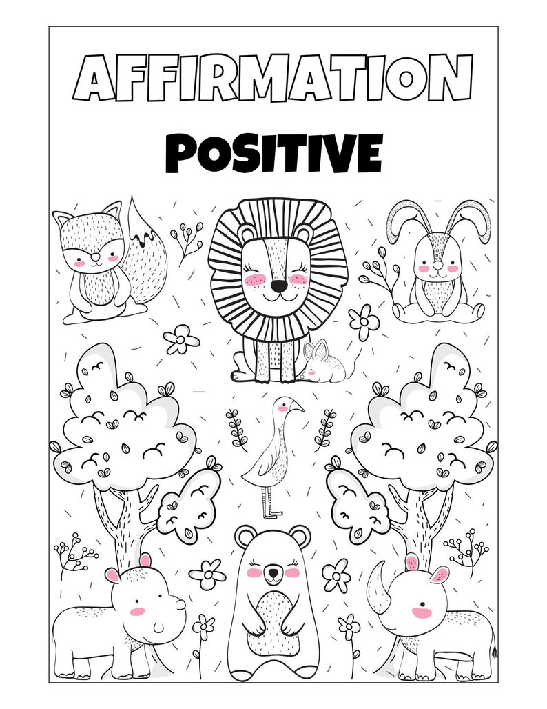 Positive Affirmations French Colouring Book - Etsy Canada