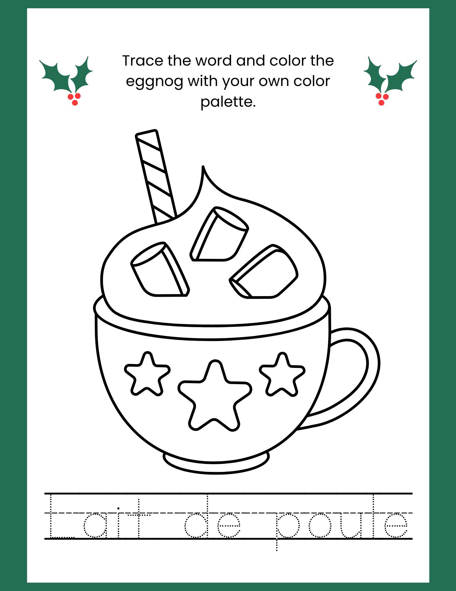 Fun Christmas Tracing French Colouring Book - Etsy Canada