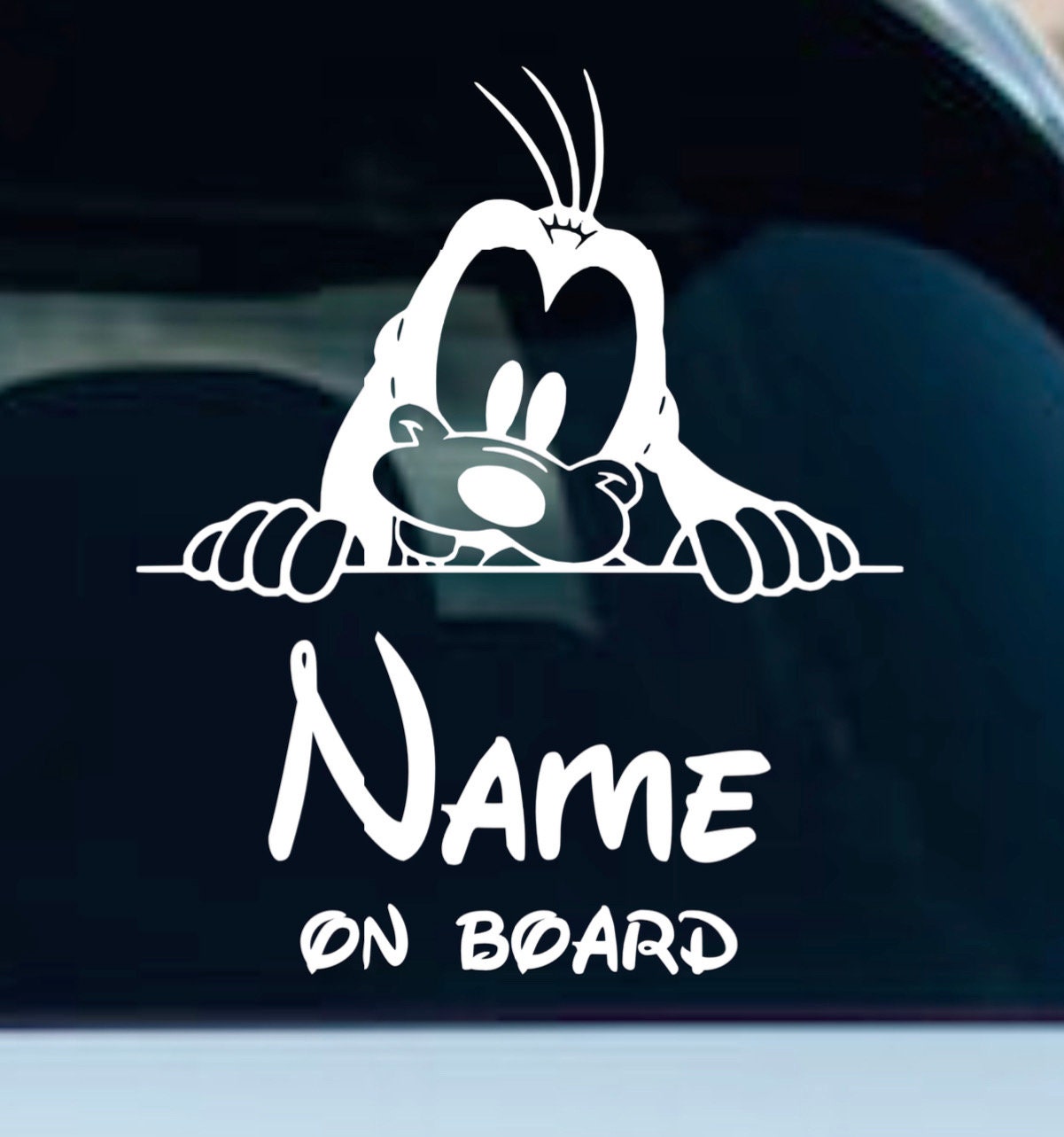Personalized Goofy With Name Sticker / Decal. - Etsy