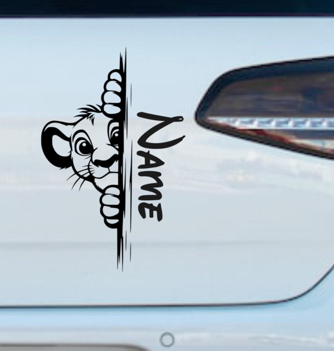 Personalized Lion Name Sticker/decal. - Etsy