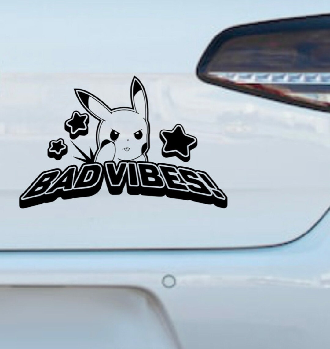 Pikachu Bad Vibes Sticker/decal. - Etsy