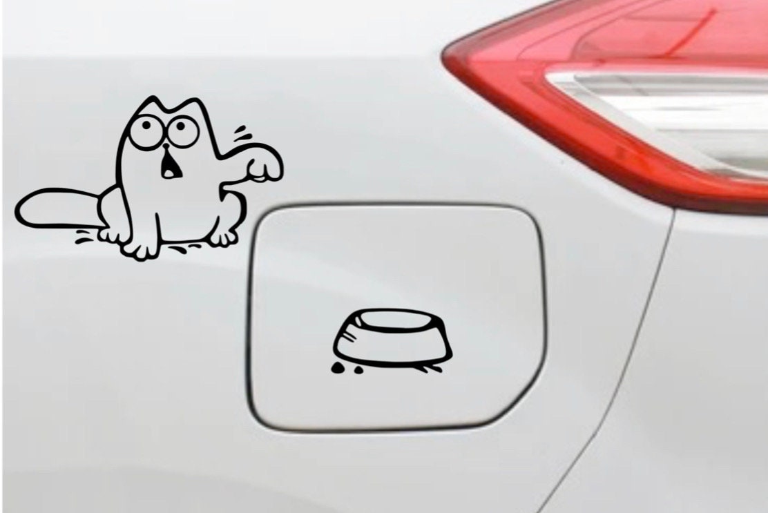 Cat Give Me Food Fuel Cap Cover Sticker / Decal. - Etsy