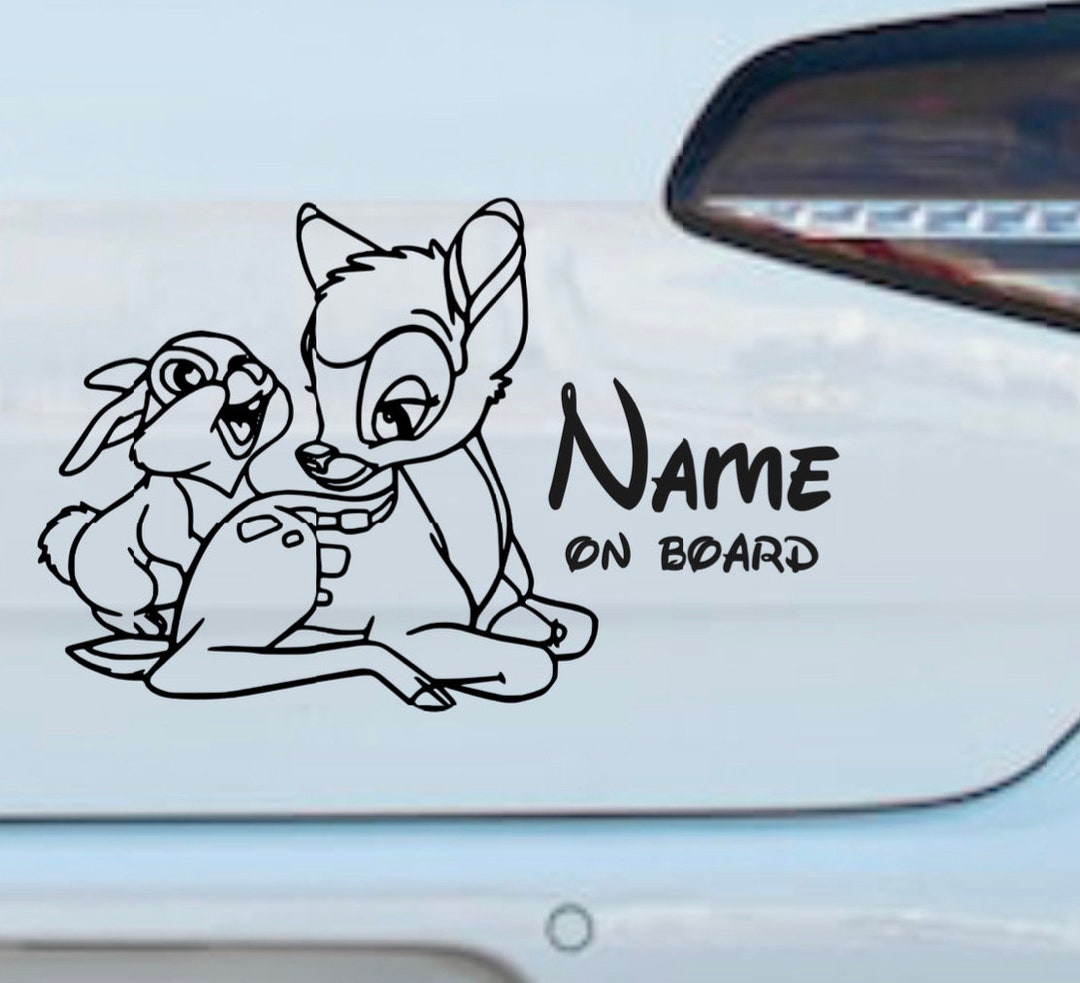 Personalized Bambi With Name Sticker / Decal. - Etsy