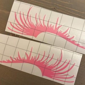Helmet Lashes Left and Right. Girly Biker. Sticker/decal - Etsy