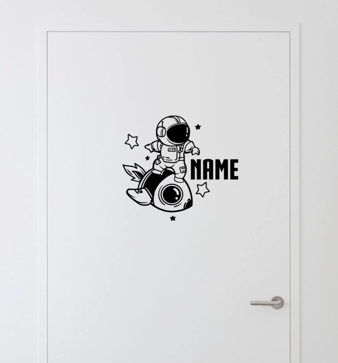 Personalized Spaceman Name Sticker / Decal. - Etsy