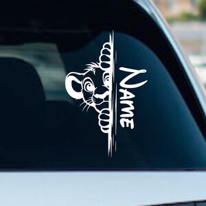 Personalized Lion Name Sticker/decal. - Etsy