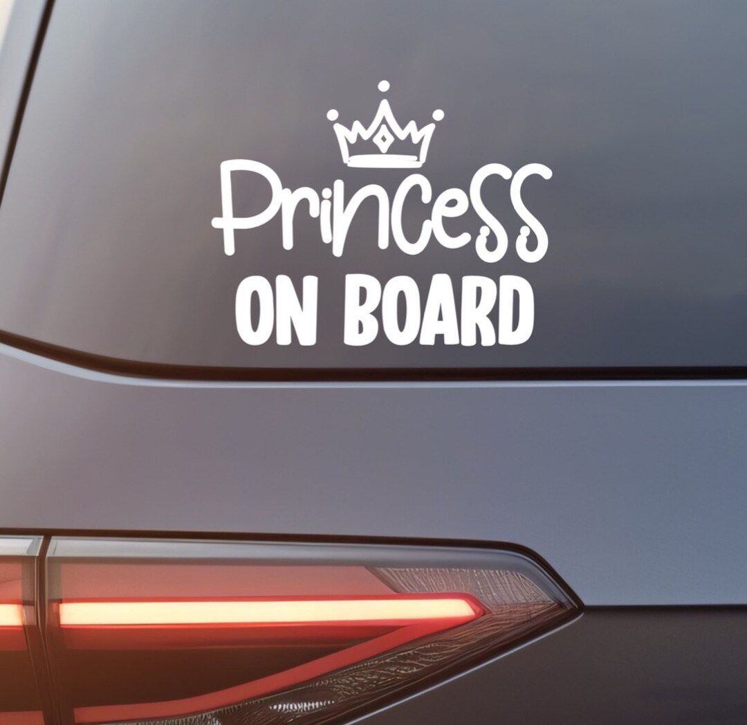 Princess on Board Sticker/decal. - Etsy
