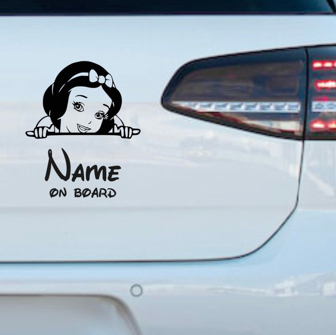 Personalized Snow White Name on Board Sticker / Decal. - Etsy
