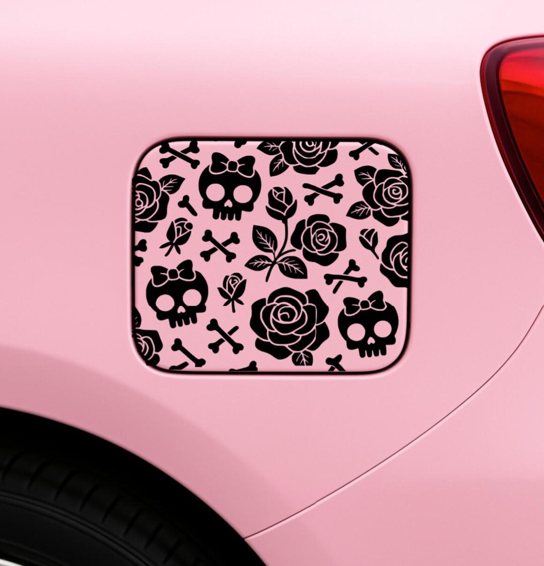 Skull Fuel Cap Cover Sticker / Decal.– Fuel Cap Sticker – Car Gas Tank ...