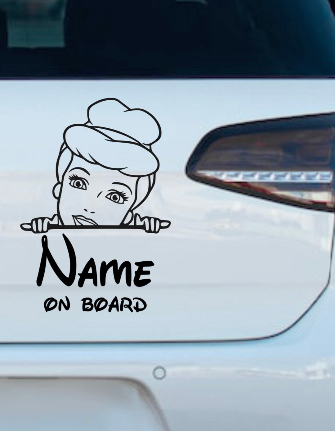 Personalized Cinderella Name on Board Sticker / Decal. - Etsy
