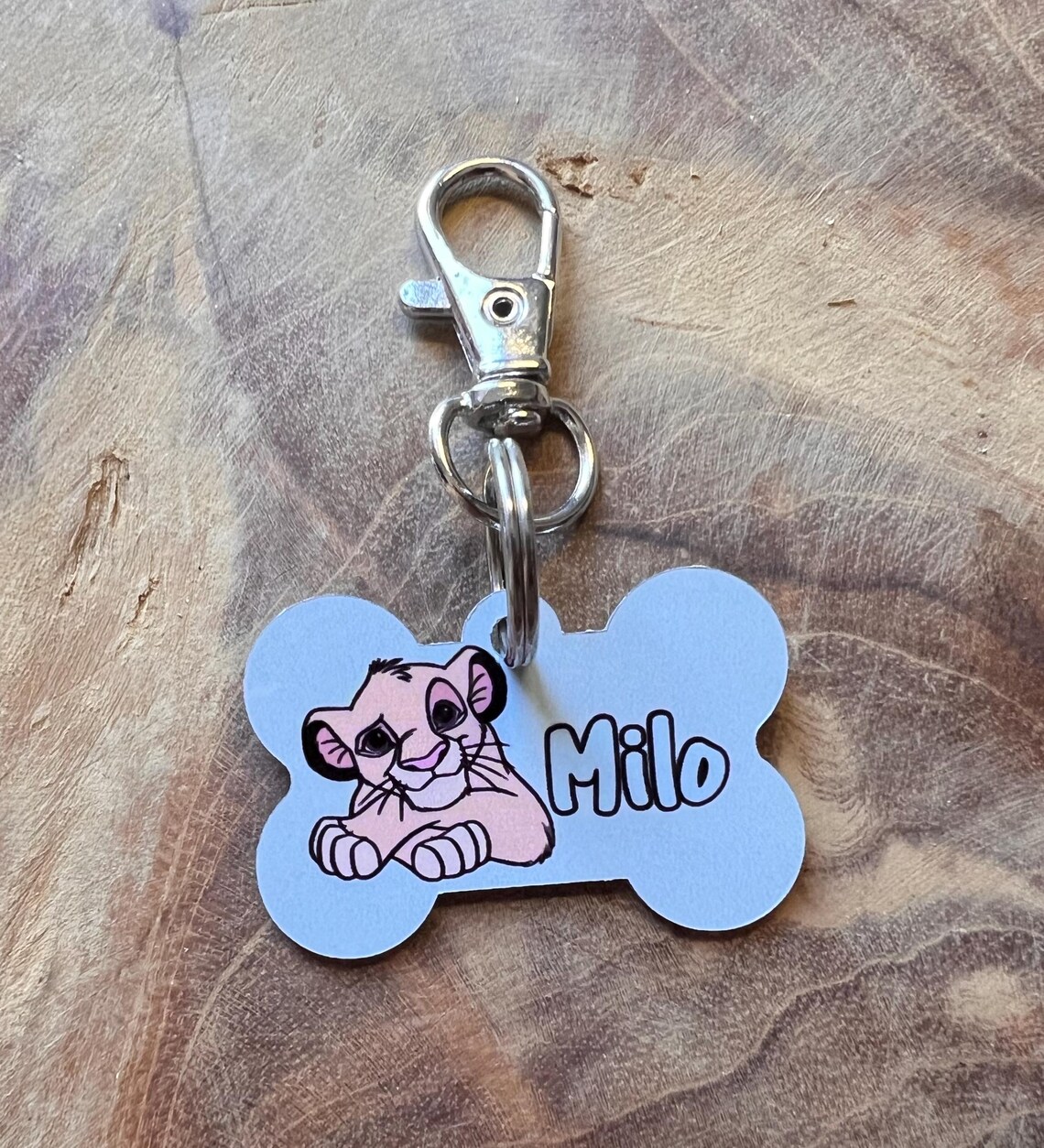 Personalized Lion Dog Tag With Name and Details - Etsy