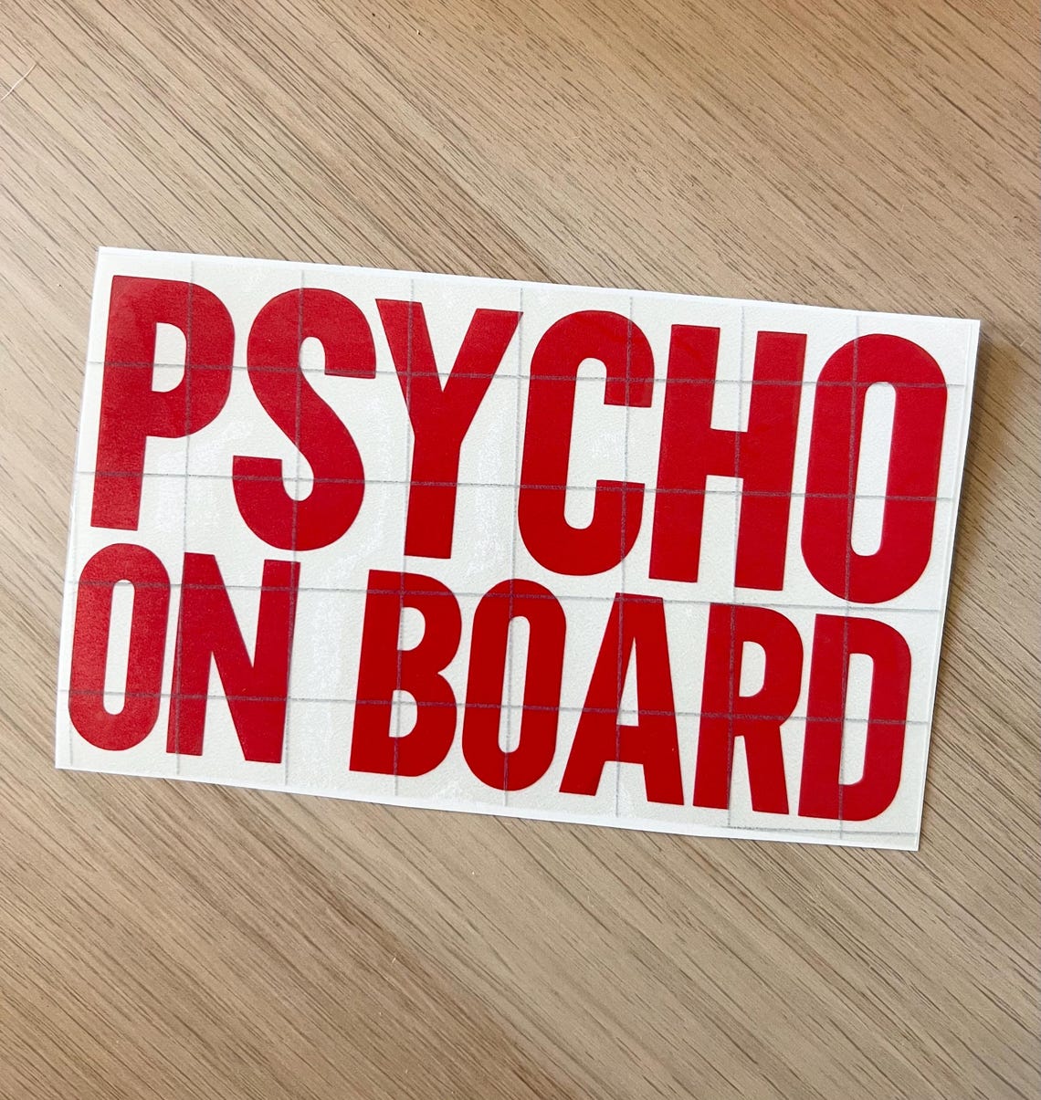 Psycho on Board Sticker/decal. - Etsy
