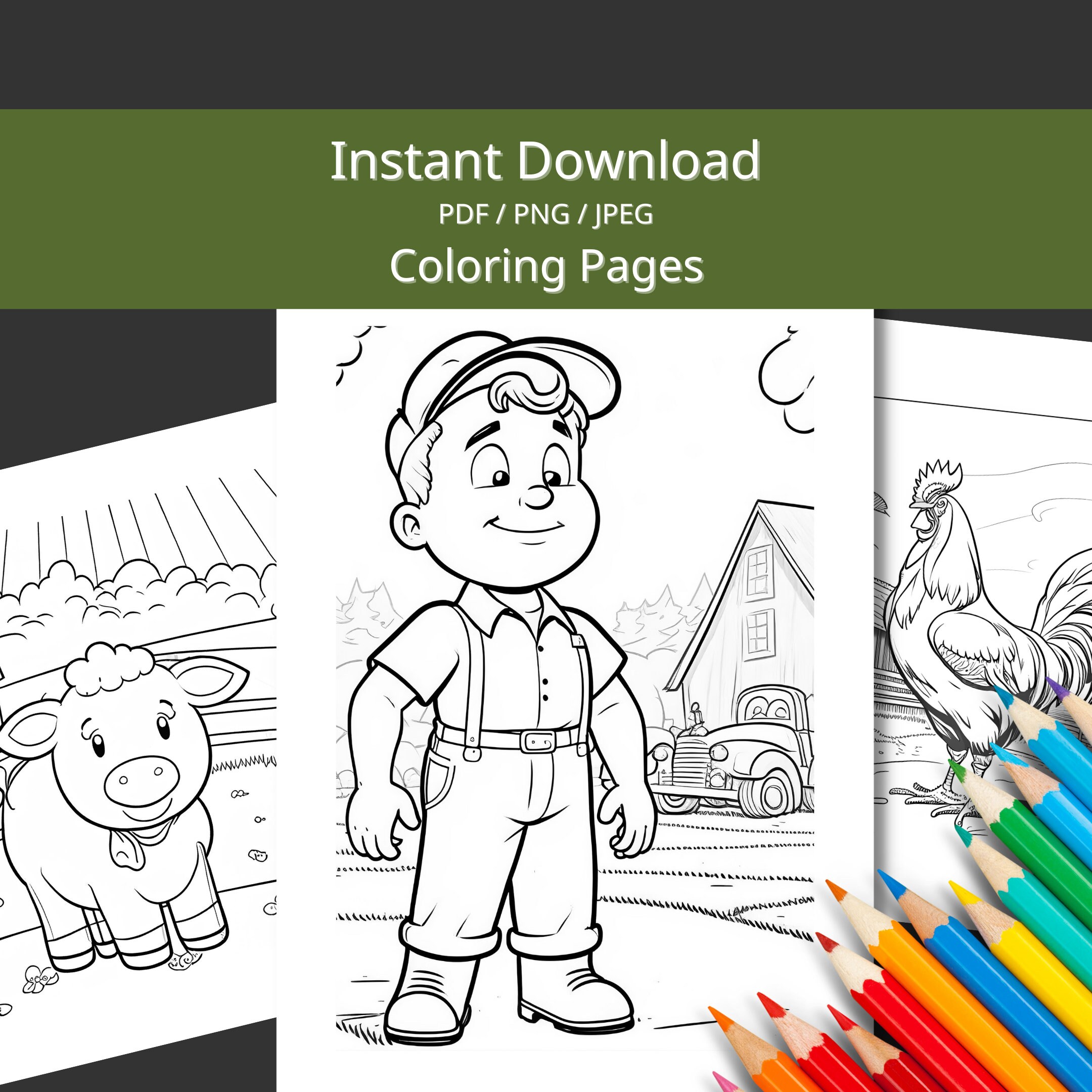 Farmer Planting Coloring Page