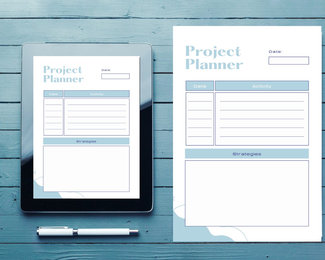 Project Planner Printable Project Management Planner Productivity ...