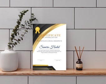 Editable Certificate of Appreciation Template. Editable - Etsy