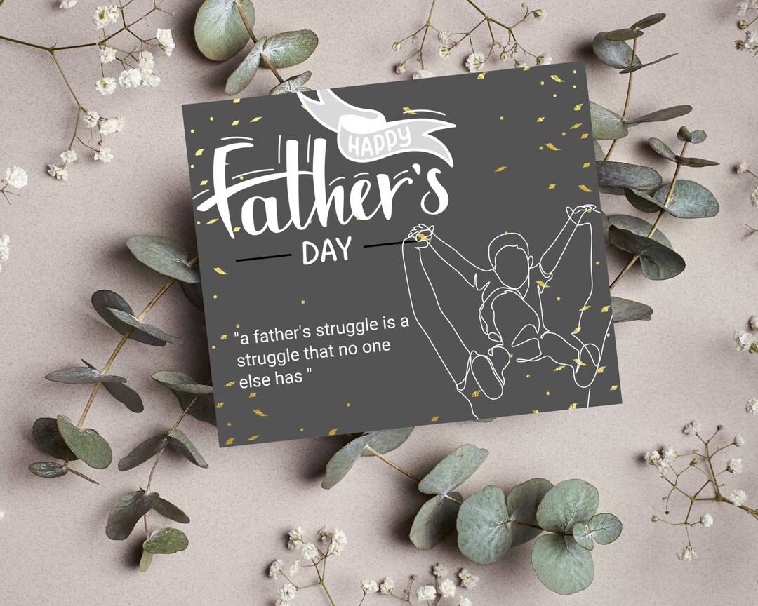 Father's Day Printable Card Template Fathers Day Card Gift for Him Card ...