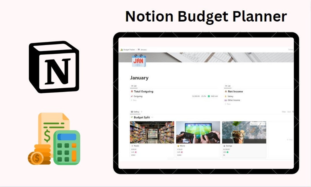 Notion Budget Planner - Etsy