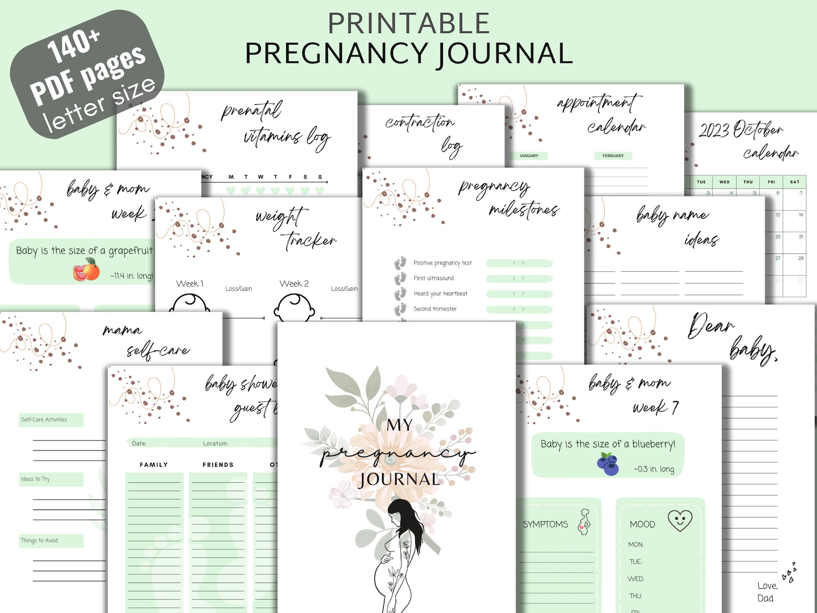 Pregnancy Planner Printable Printable Pregnancy Journal - Etsy