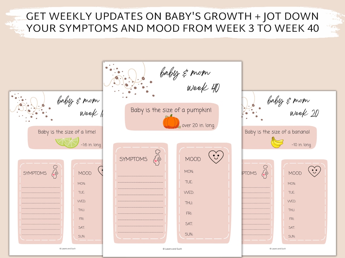Pregnancy Planner Printable, Printable Pregnancy Journal, Expecting Mom ...