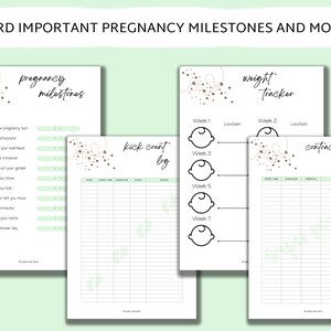 Pregnancy Planner Printable, Printable Pregnancy Journal, Expecting Mom ...