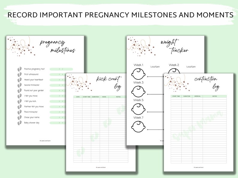 Pregnancy Planner Printable, Printable Pregnancy Journal, Expecting Mom ...