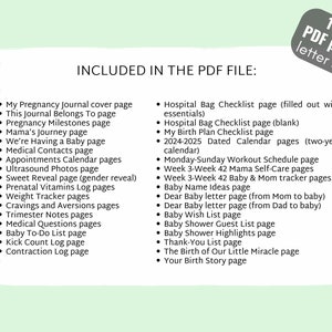 Pregnancy Planner Printable, Printable Pregnancy Journal, Expecting Mom ...