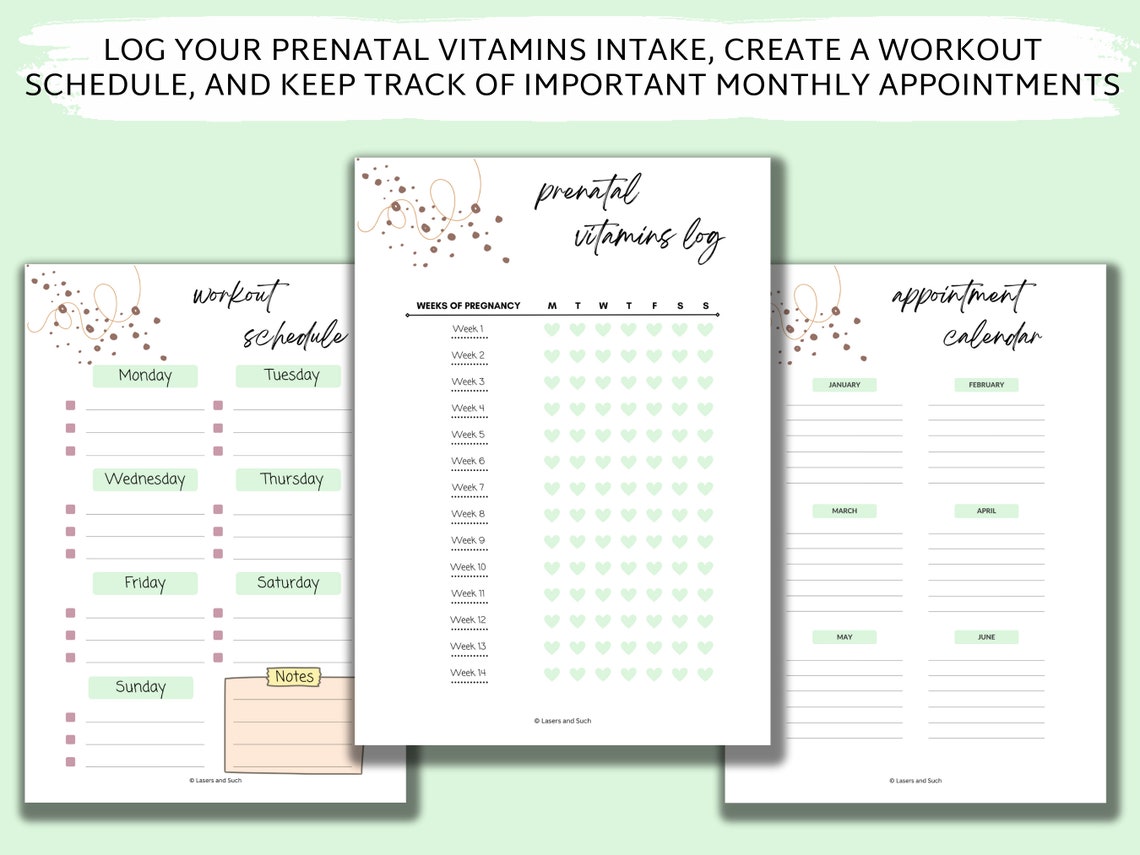 Pregnancy Planner Printable, Printable Pregnancy Journal, Expecting Mom ...