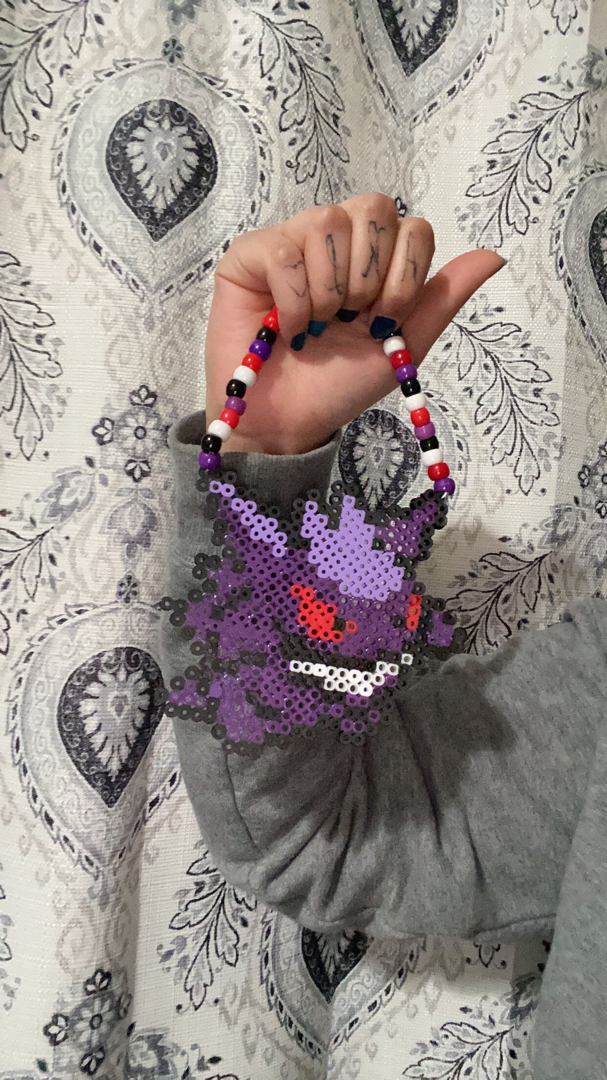 Gengar Perler Bead Car Charm - Etsy
