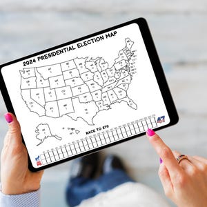 Election Tracker, Electoral College Map for 2024 Election Watch Party ...