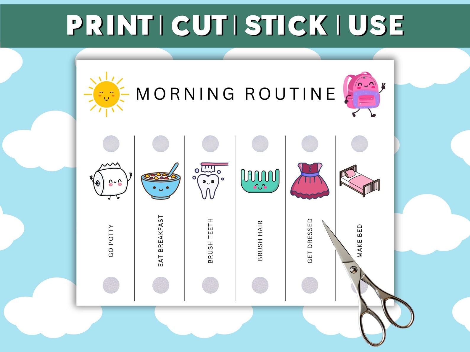 Daily Routine Flip Chart for Kids, Visual Schedule Chart Toddlers Kids ...