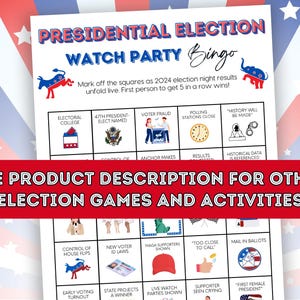 2024 Presidential Election Drinking Game, Election Night Game, Election ...