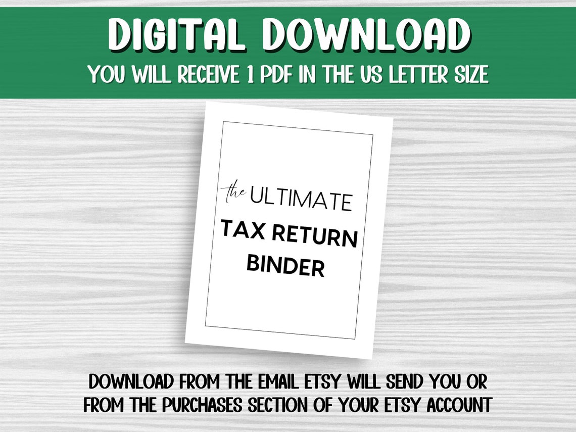 ULTIMATE Tax Return Binder With Tax Prep Checklist, Deduction Expense ...