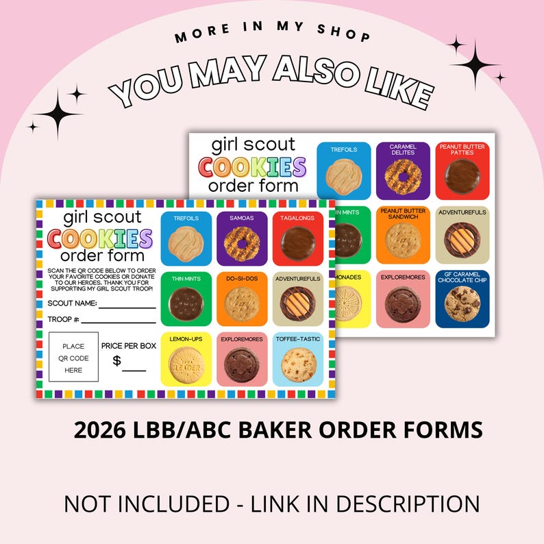 2026 Scout Cookie Delivery Receipt Editable Qr Code Reorder Printable ...