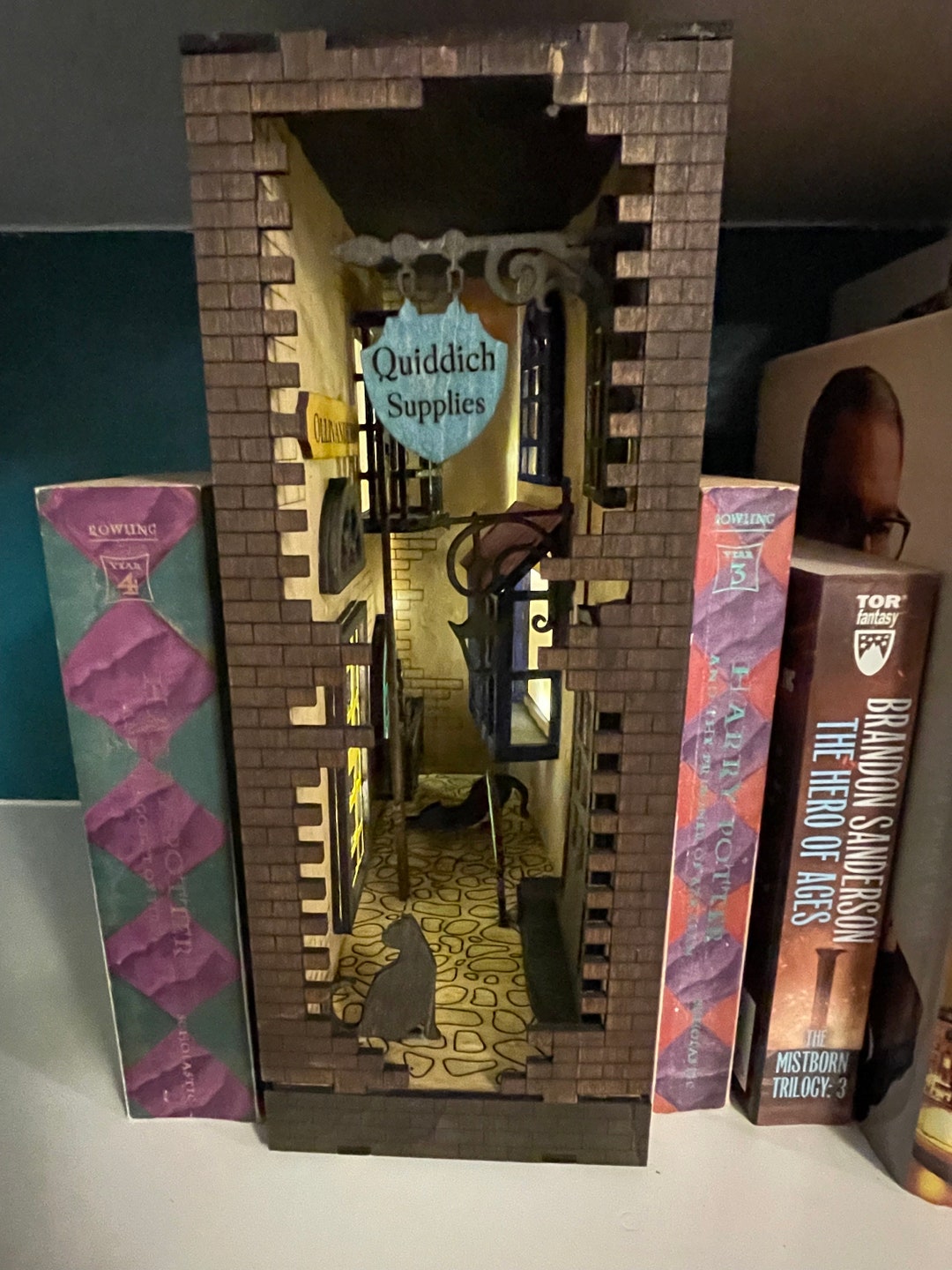 Wooden Book Nook Wizard Alley - Etsy