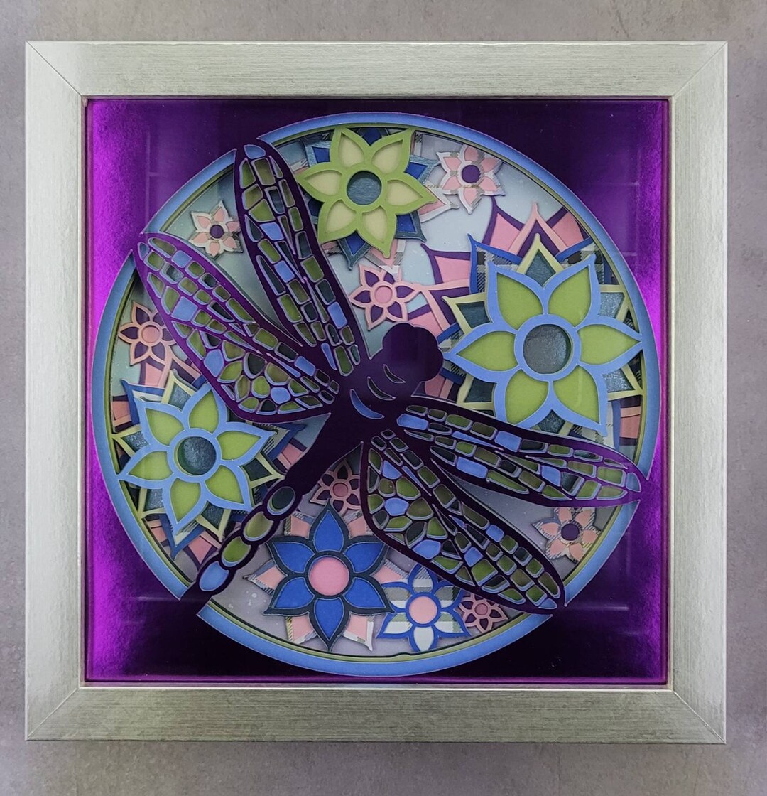 Layered Paper Dragonfly Shadowbox - Etsy