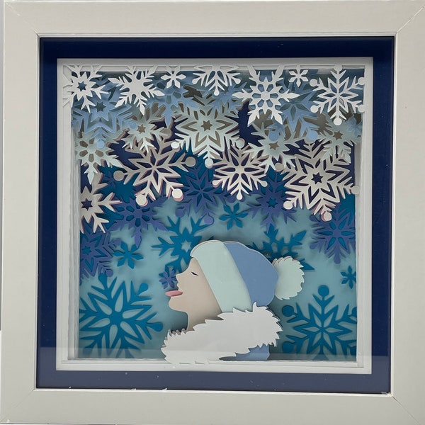 Snowflake Shadow Box - Etsy