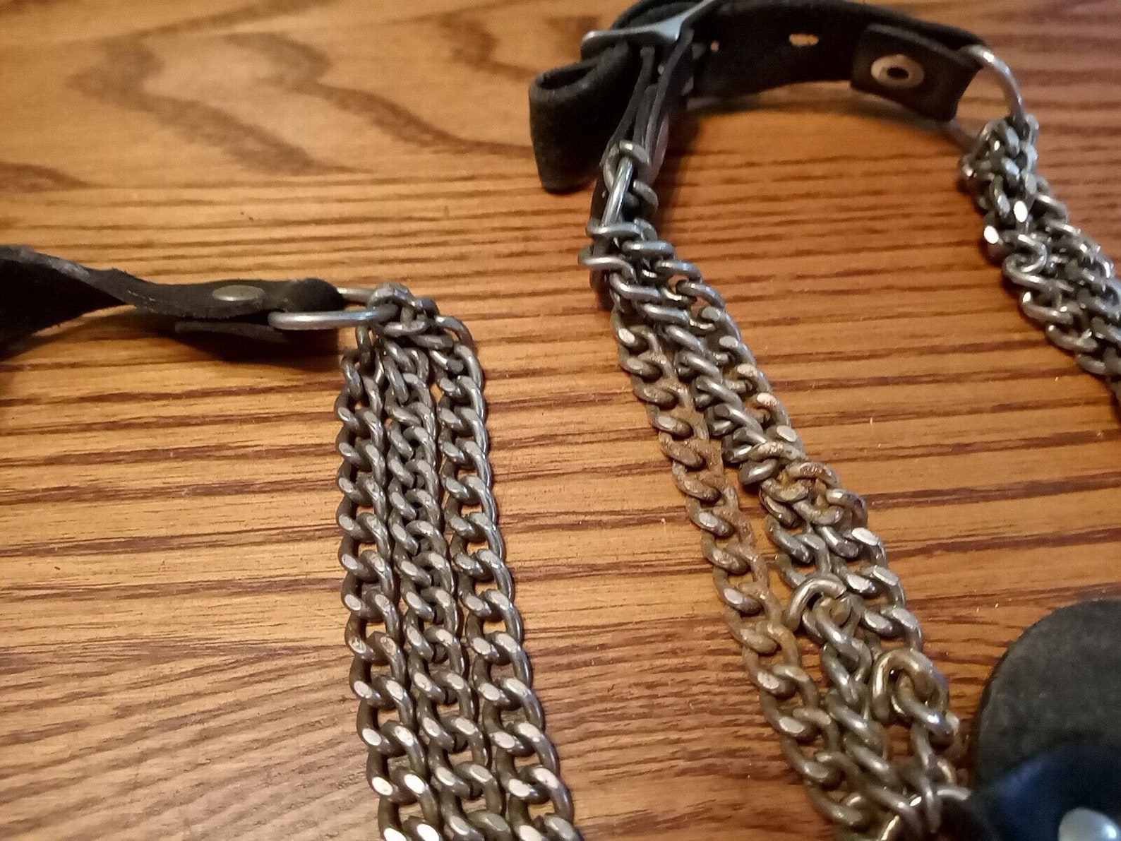 Authentic 90s Harley Davidson Jewelry Boot Choker Necklace Logo Enamel ...