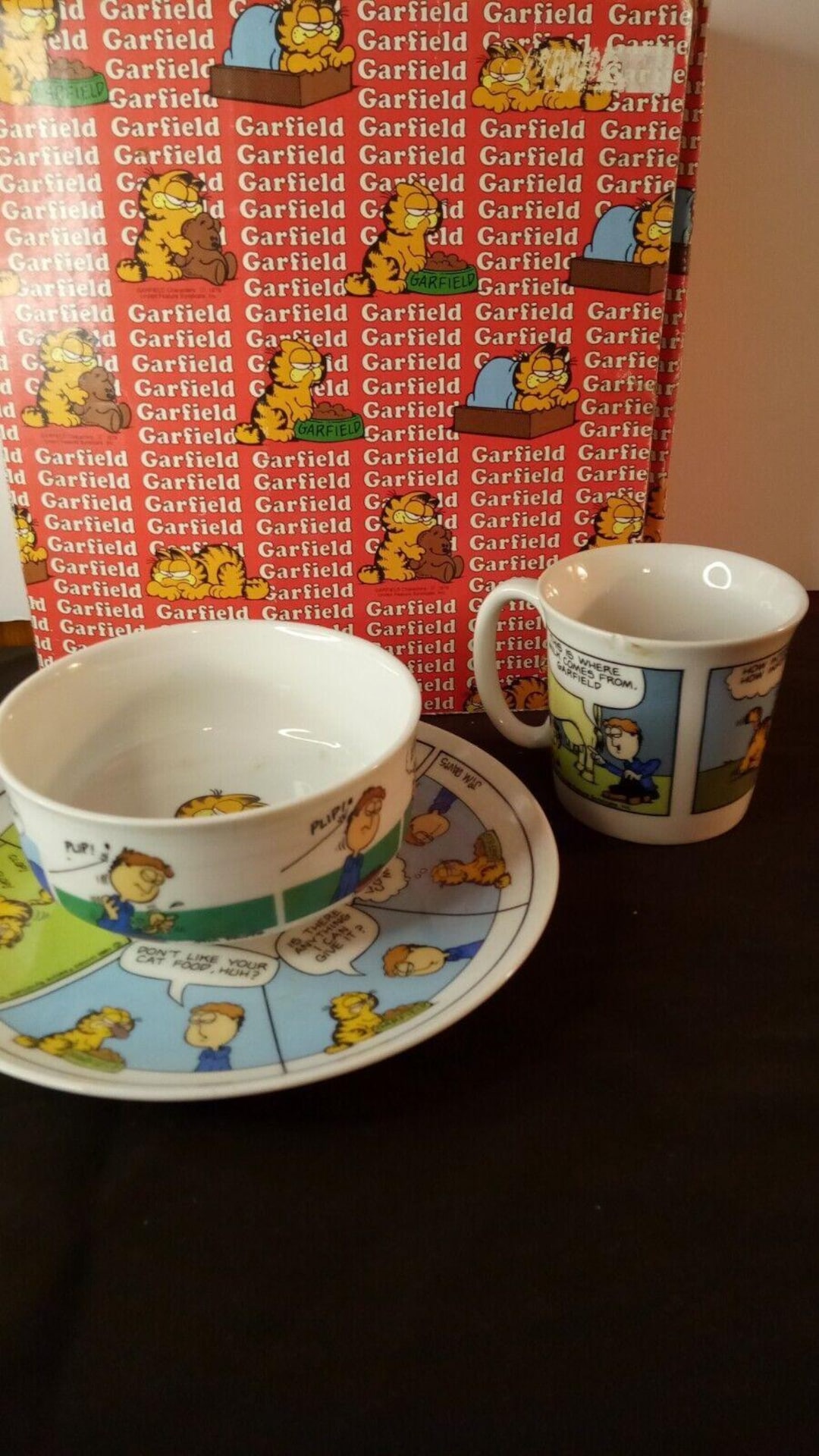Vintage Garfield by Jim Davis 1978 Enesco Design Giftware Bowl Plate ...