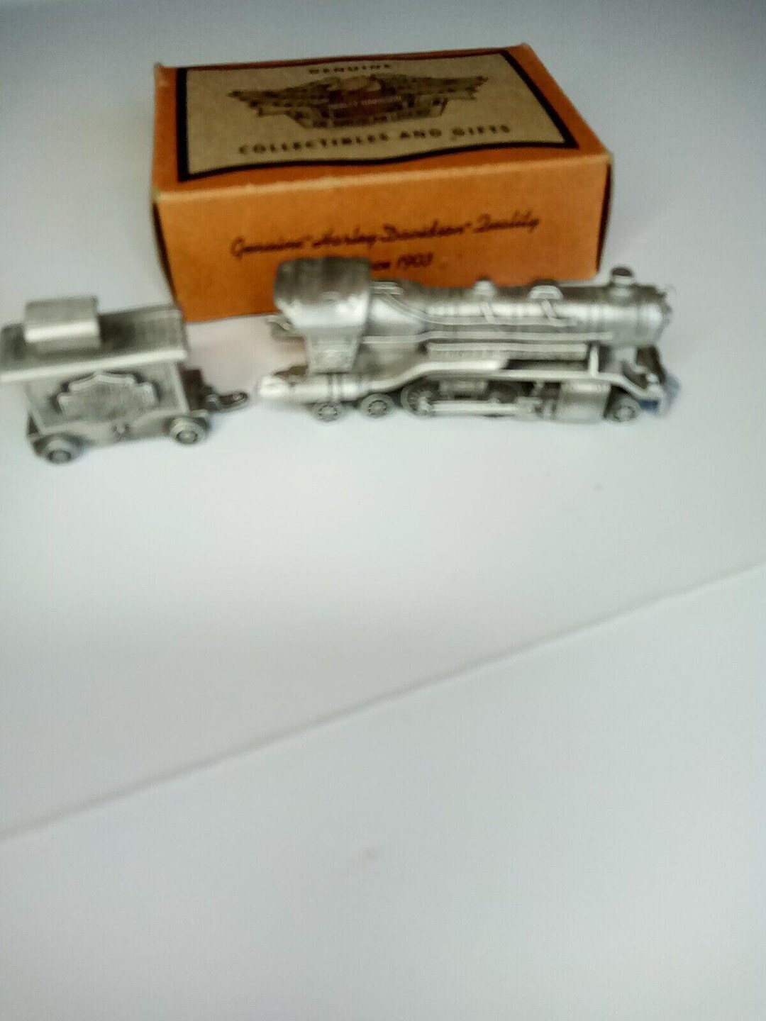 2003 HARLEY DAVIDSON COL. Pewter Train Starter Set, Mini With Engine ...