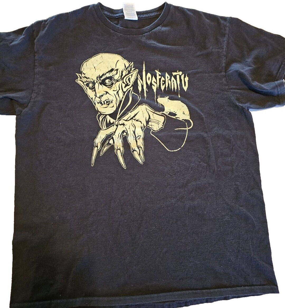 Vintage Nosferatu Silent Vampire Classic Film Graphic T-shirt Black ...