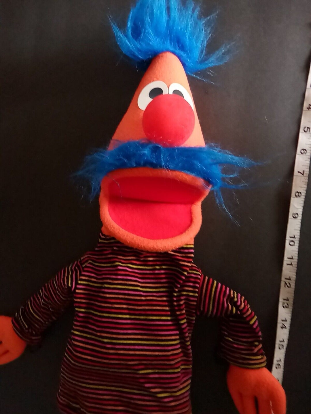 Vintage Puppet Productions Cone Head Boy Hand Puppets Boy Orange With ...