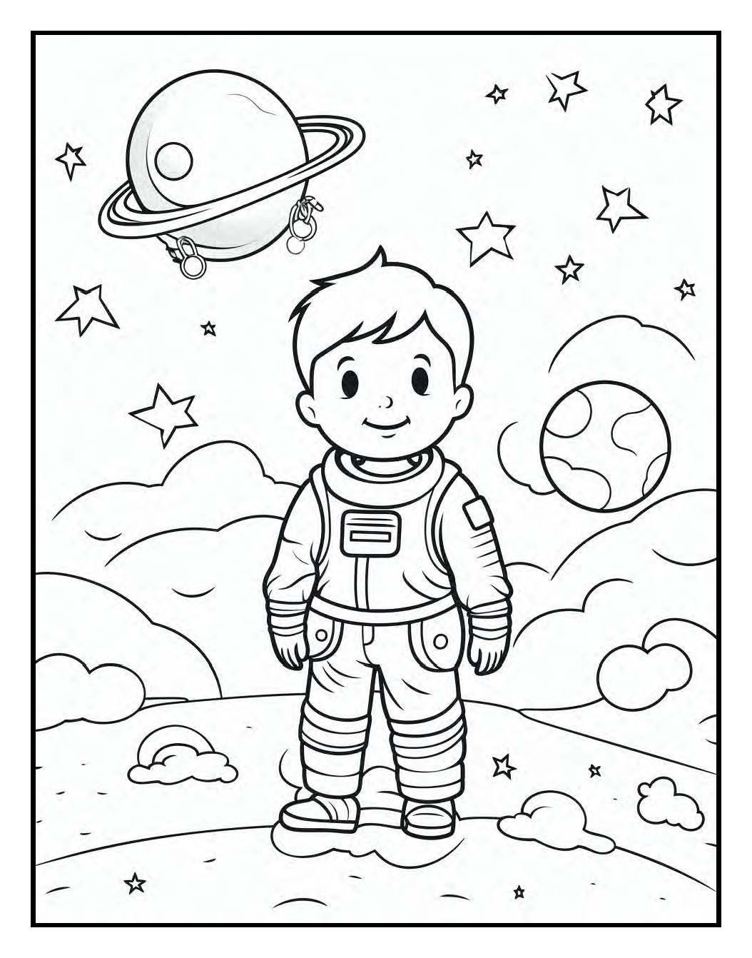 Space Kids Coloring Pages, Kids Coloring Pages, Astronaut Coloring ...